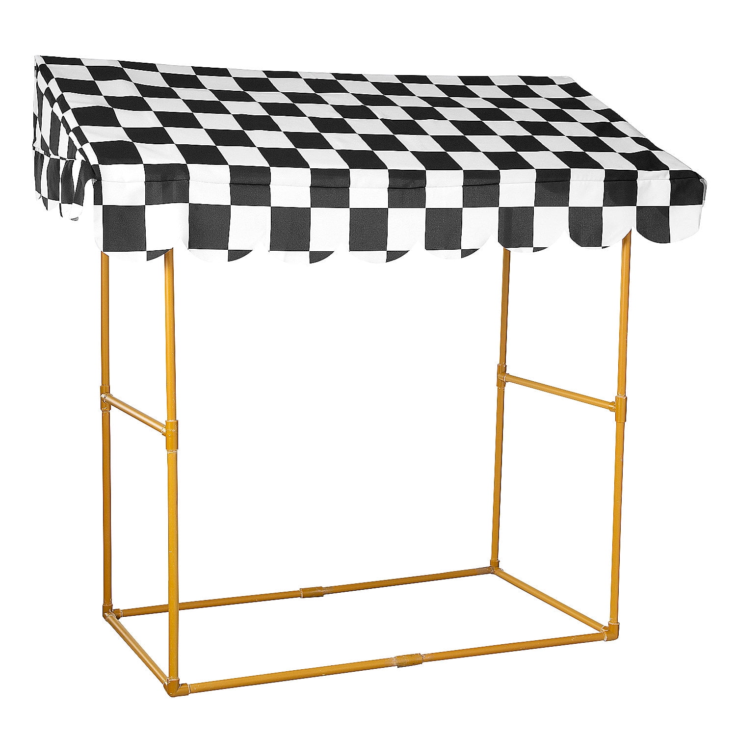 Fun Express 42 1/4" x 54" Black & White Checkered Tabletop Hut with ...
