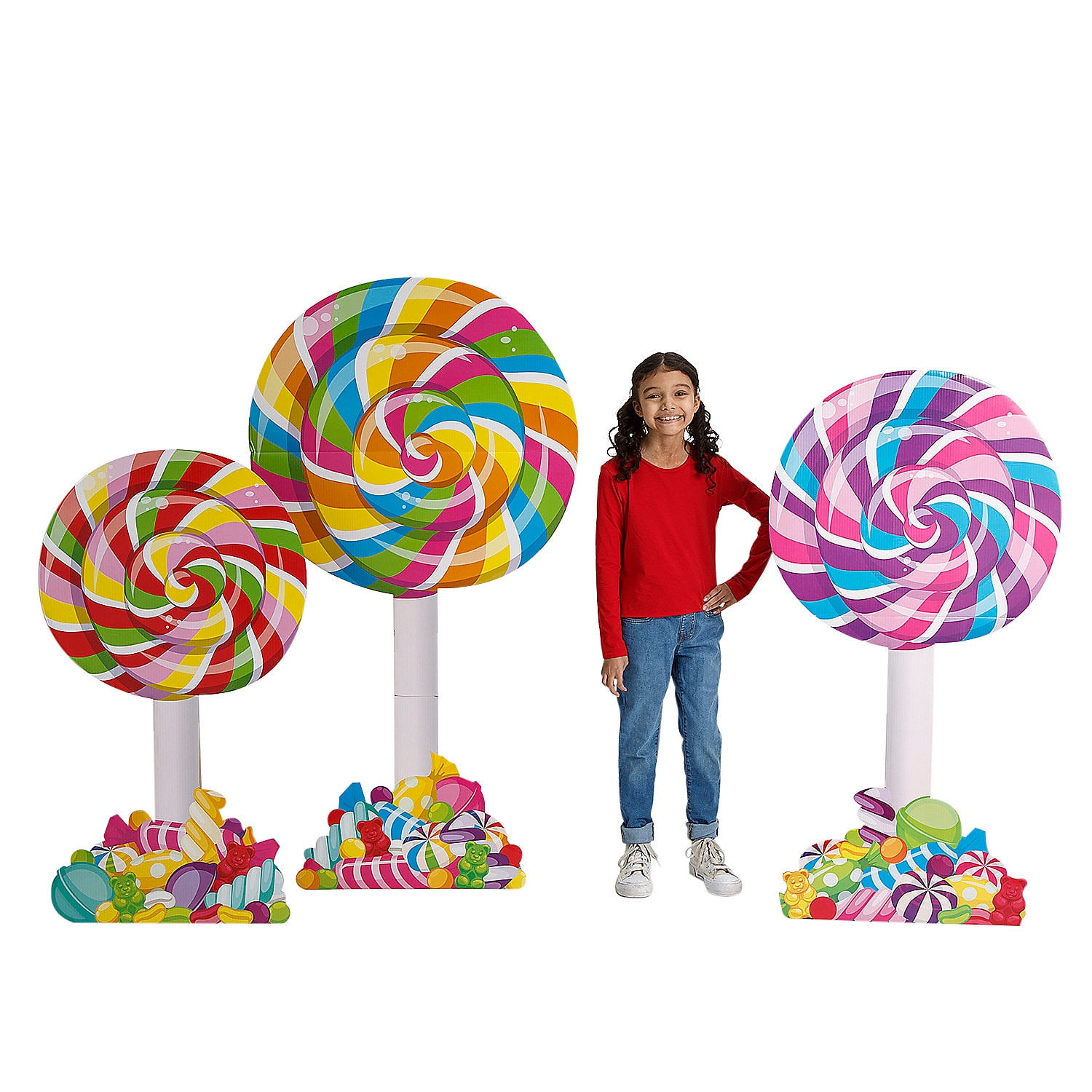 Fun Express 43 3/4" - 59 1/2" Swirl Pops Cardboard Cutout Stand-Up Set ...