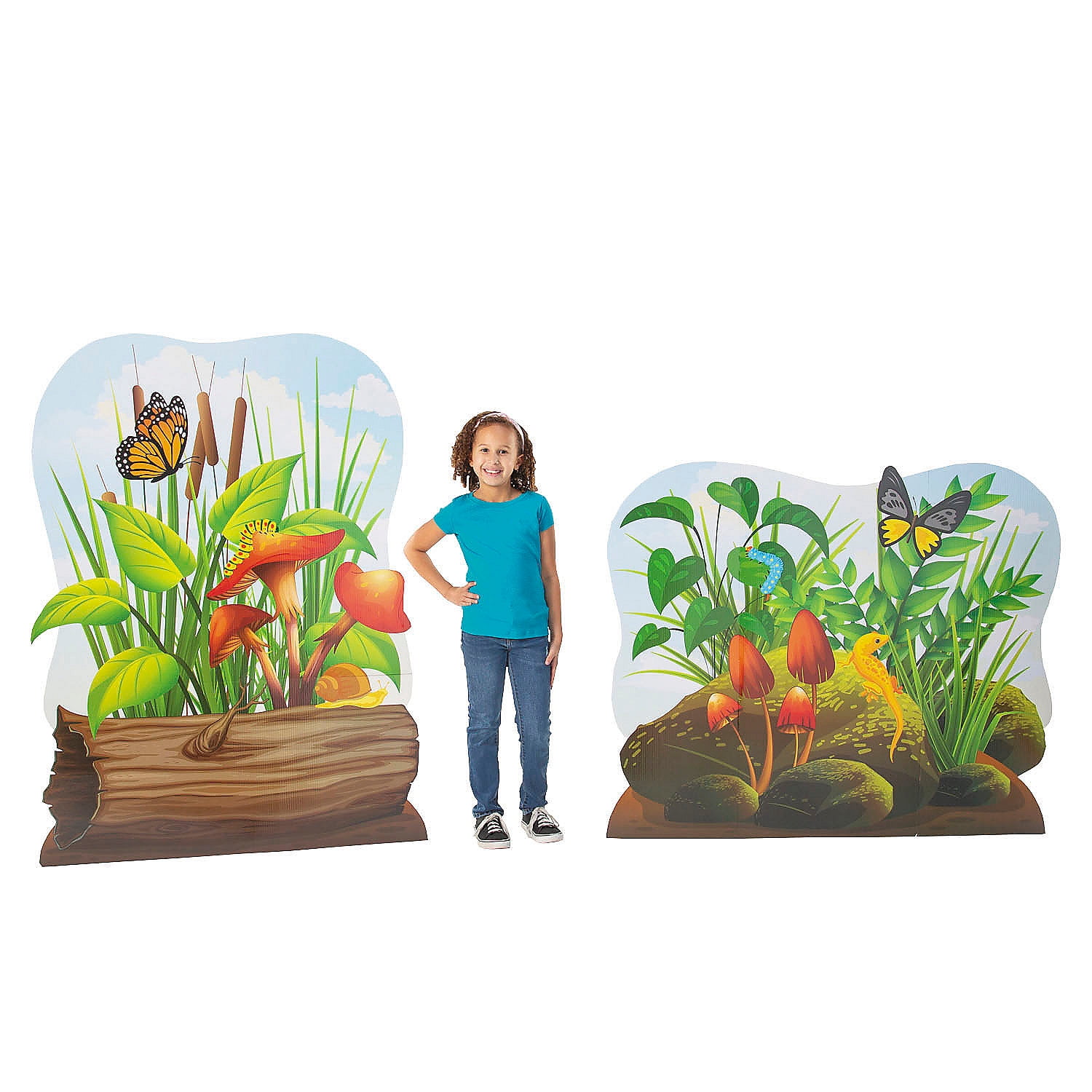 Fun Express 44" – 60" Zoom In VBS Giant Grass Cardboard Cutout Stand ...