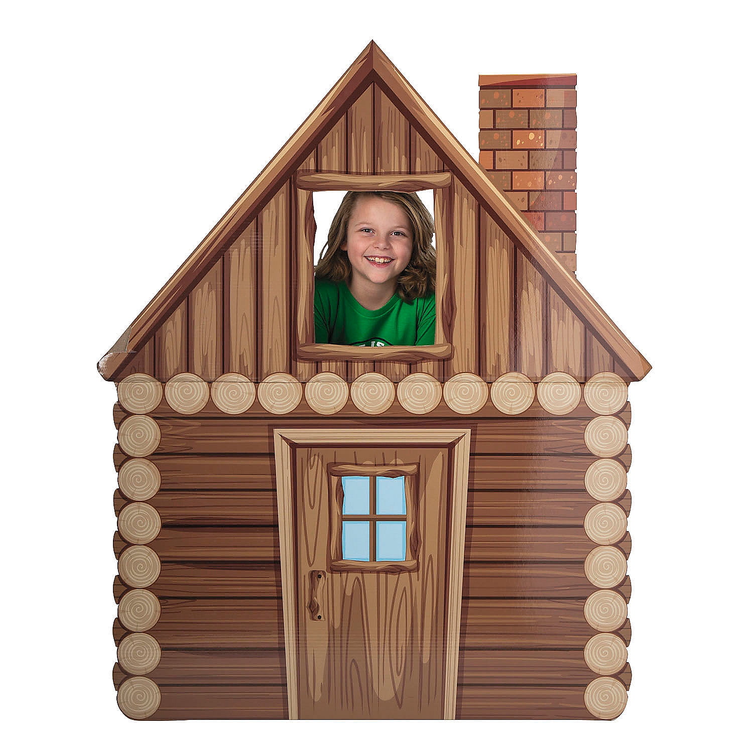 Fun Express 44" x 54" Great North VBS Log Cabin Cardboard Cutout Stand ...