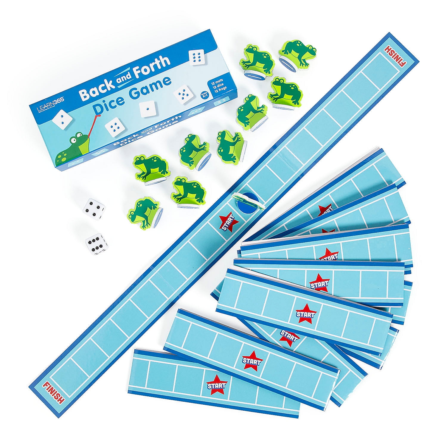 Fun Express 48 Pieces Back & Forth Hopping Frog Dice Game for 12 ...