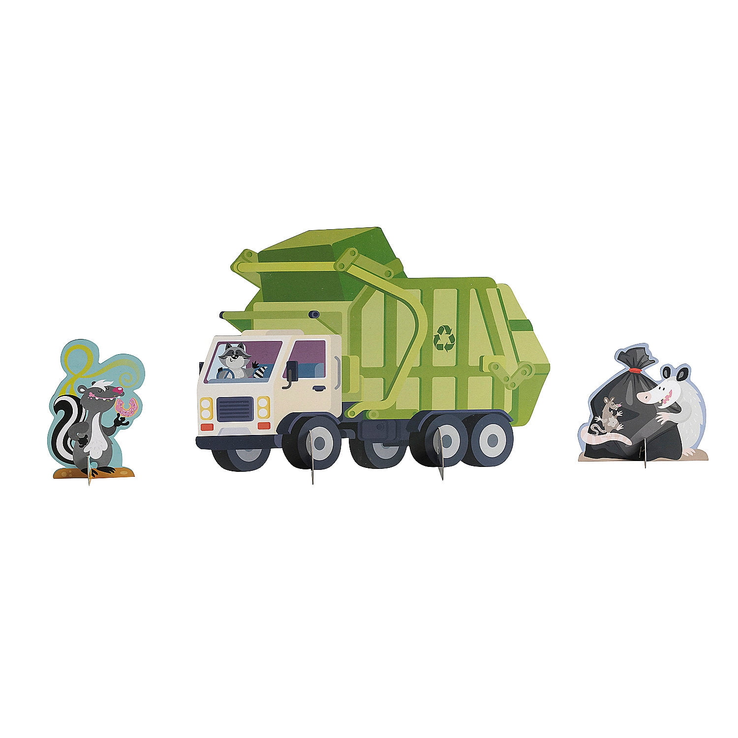 Fun Express 5" - 10" Garbage Critters Party Garbage Truck Centerpiece ...
