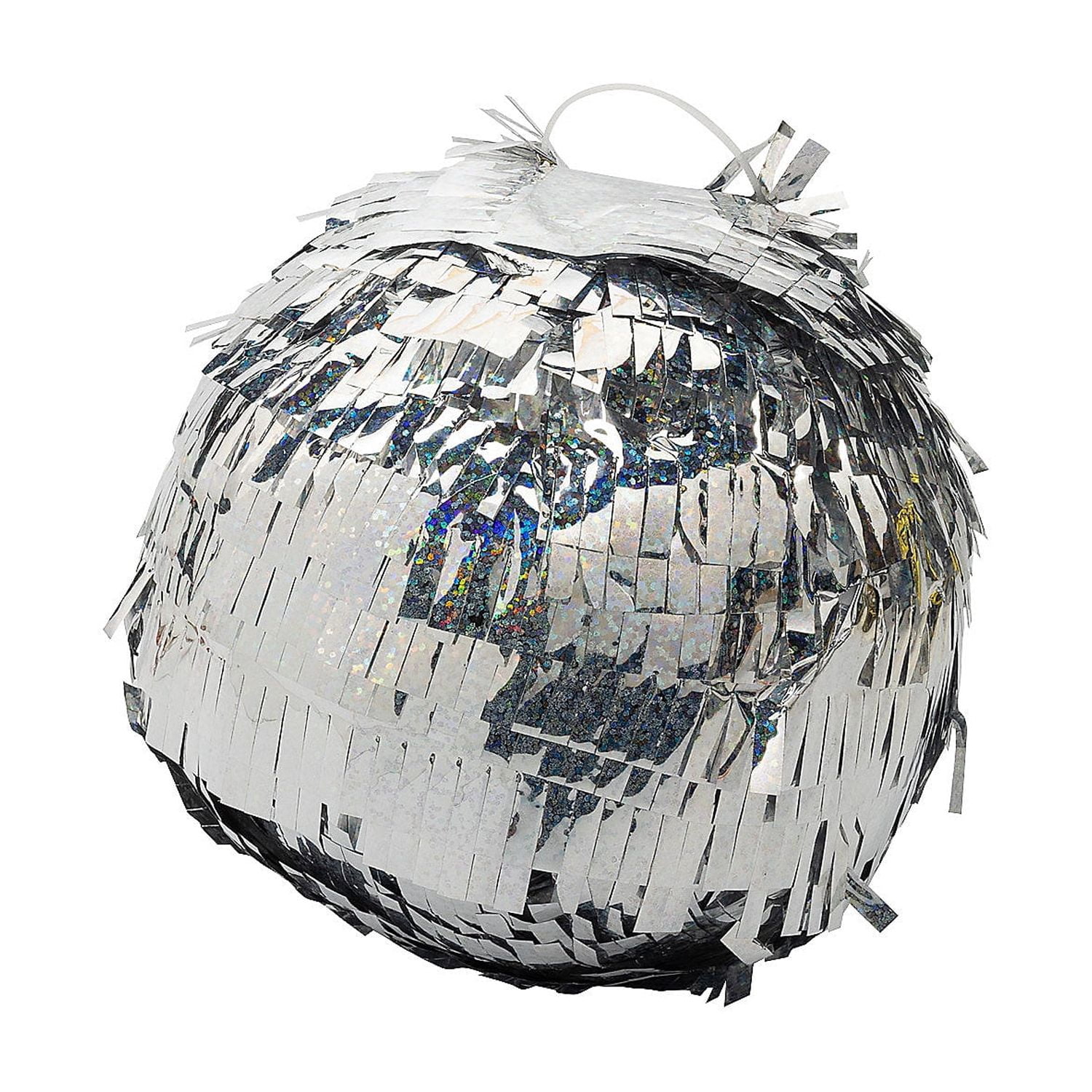 Fun Express 5 3/4" Mini Silver Foil Disco Ball Piñata Decorations - 3 ...