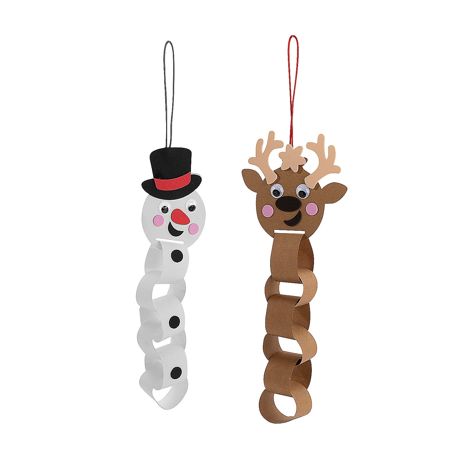 Fun Express 5 3/4" x 13 1/2" Christmas Character Paper Chain Craft Kit ...