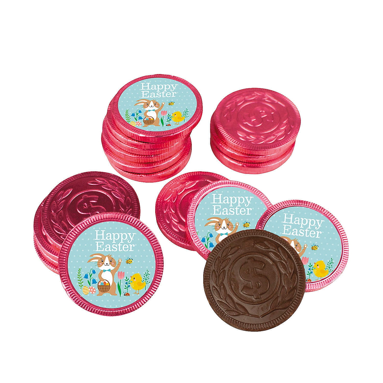 Fun Express 5.5 oz. Easter-Themed Foil Wrapped Chocolate Coins - 30 ...