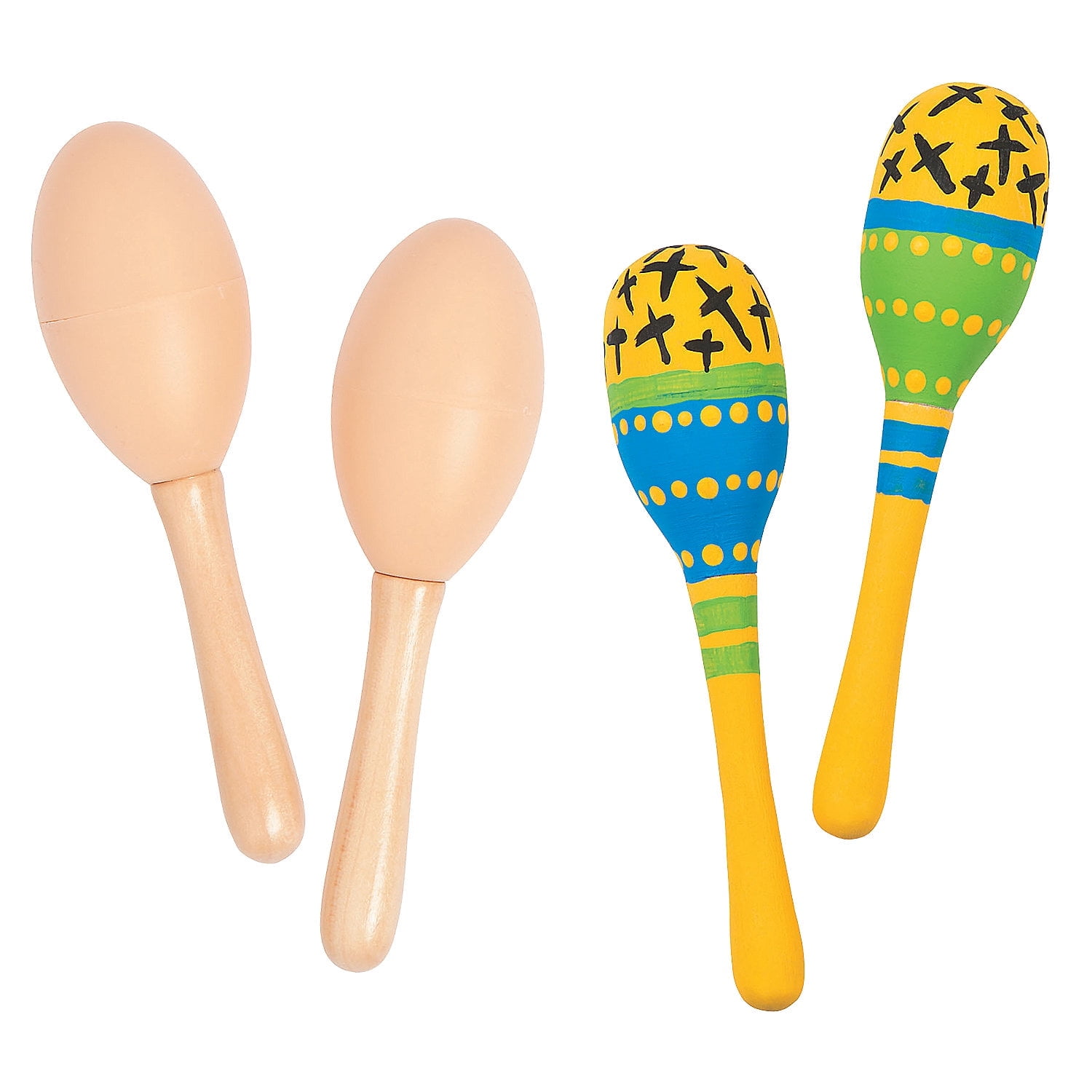 Fun Express 5" Bulk 96 Pieces DIY Maracas Craft Kits - Walmart.com