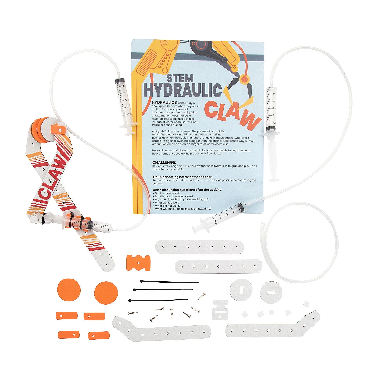 Fun Express 5" x 10" STEM Hydraulic Claw Activity Learning Challenge ...