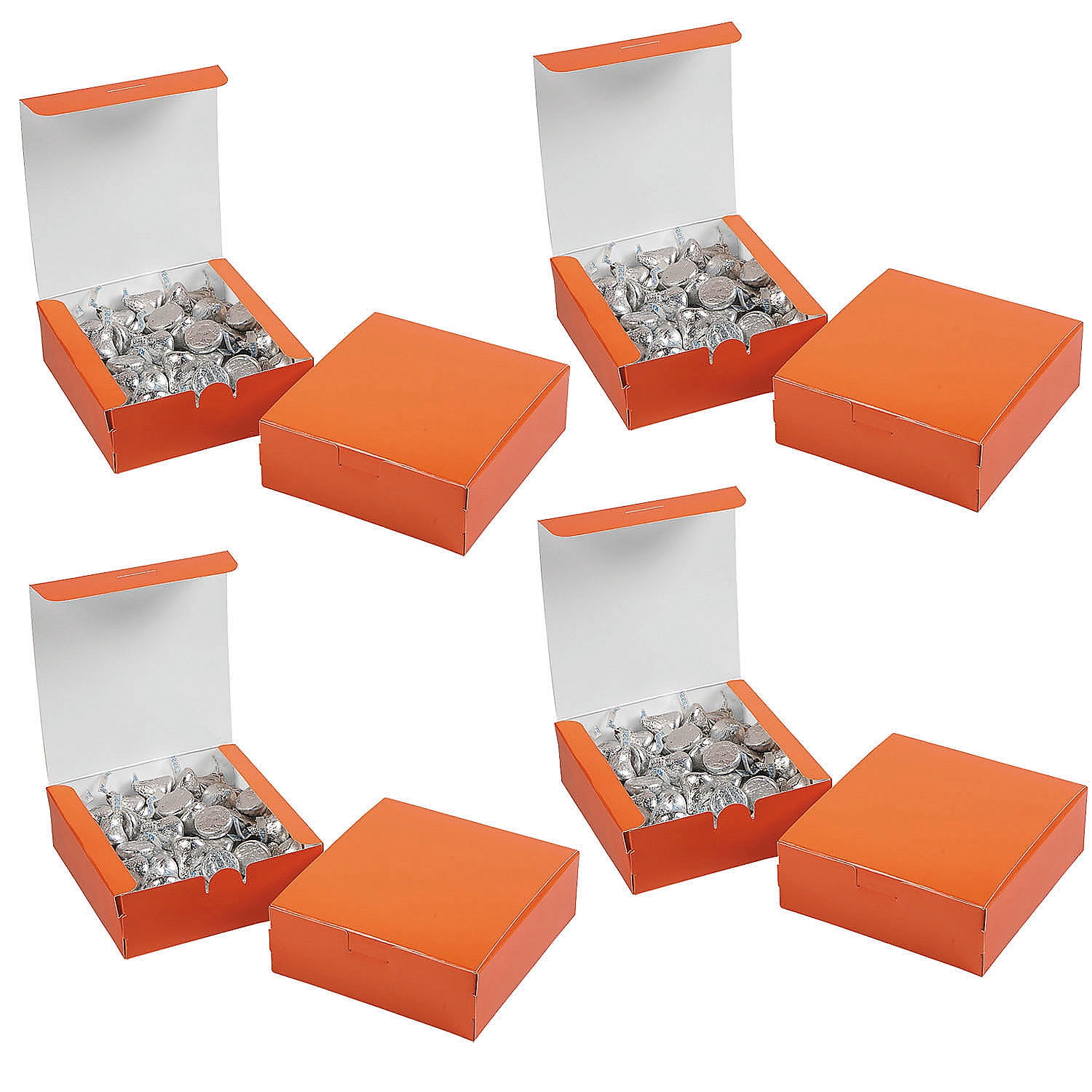 Fun Express 5" x 4 1/2" Bulk 60 Pieces Orange Square Cardstock Party ...