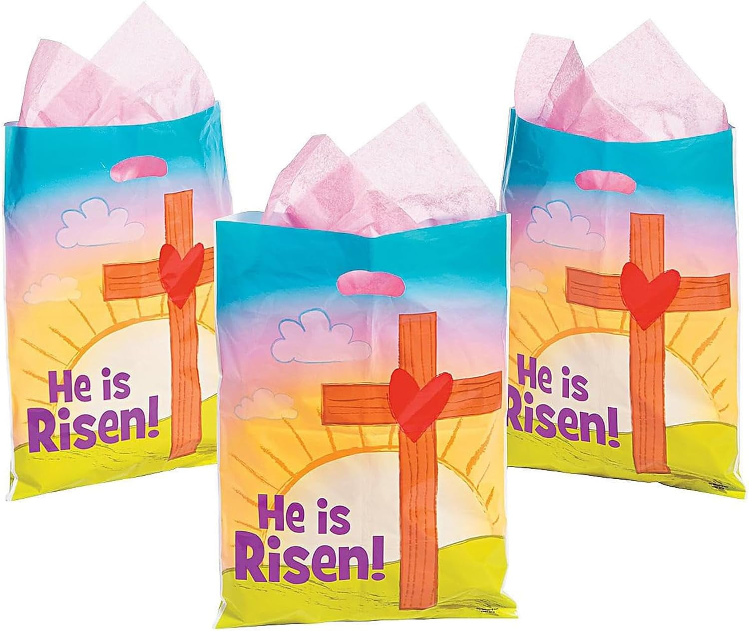 Fun Express 50 Pieces Religious Easter Goody Bags, Sunday School ...