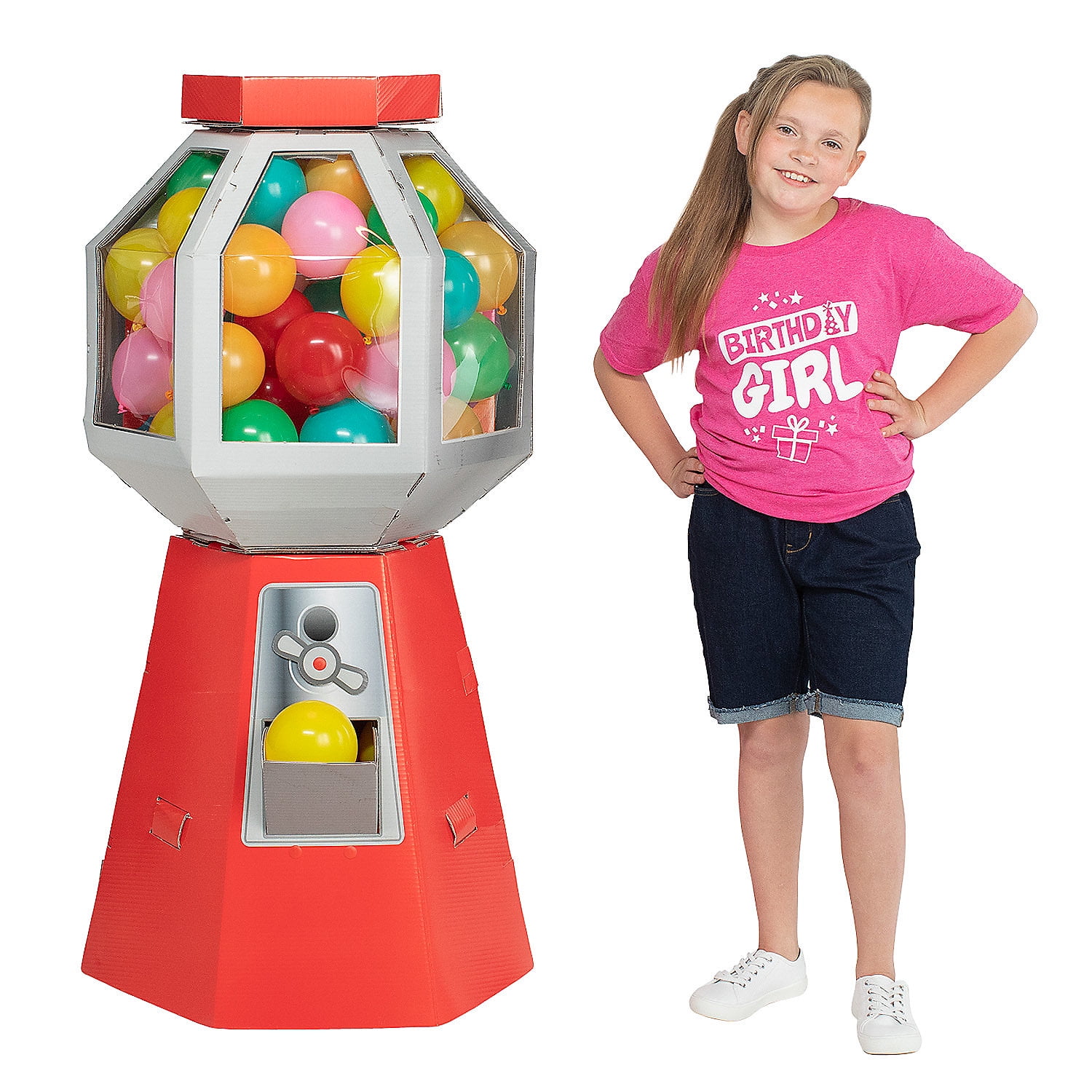 Fun Express 51" 3D Gumball Machine Cardboard Stand-Up - Walmart.com
