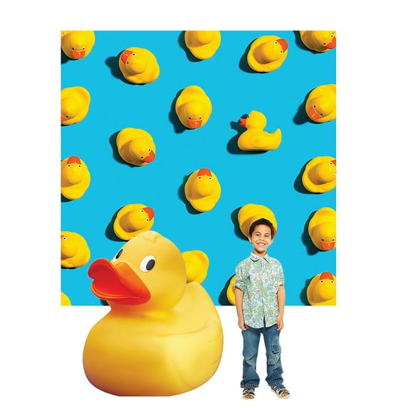 Fun Express 52" - 72" Yellow Rubber Duck Backdrop Kit - 2 Pc. - Walmart.com