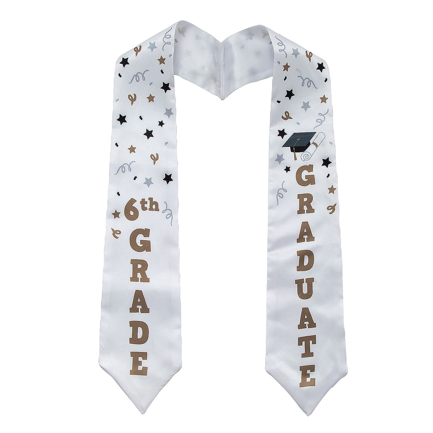 Fun Express 52" Kids Elementary 6th Grade Polyester Graduation Stole ...