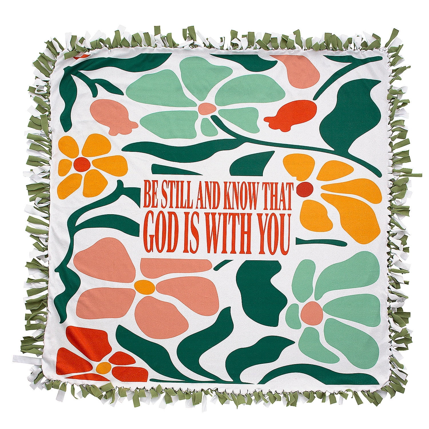 Fun Express 54" Be Still & Know Fleece Tied Throw Kit - Walmart.com