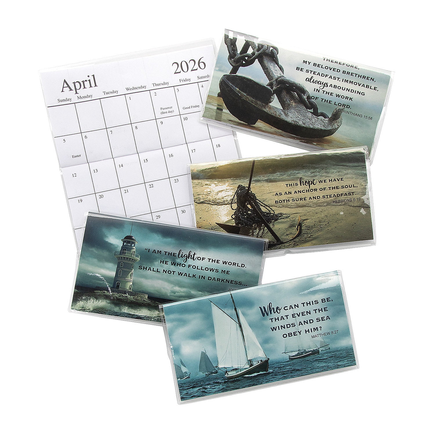 Fun Express 6 1/2" x 3 1/2" 2025 - 2026 Religious Nautical Paper Pocket ...
