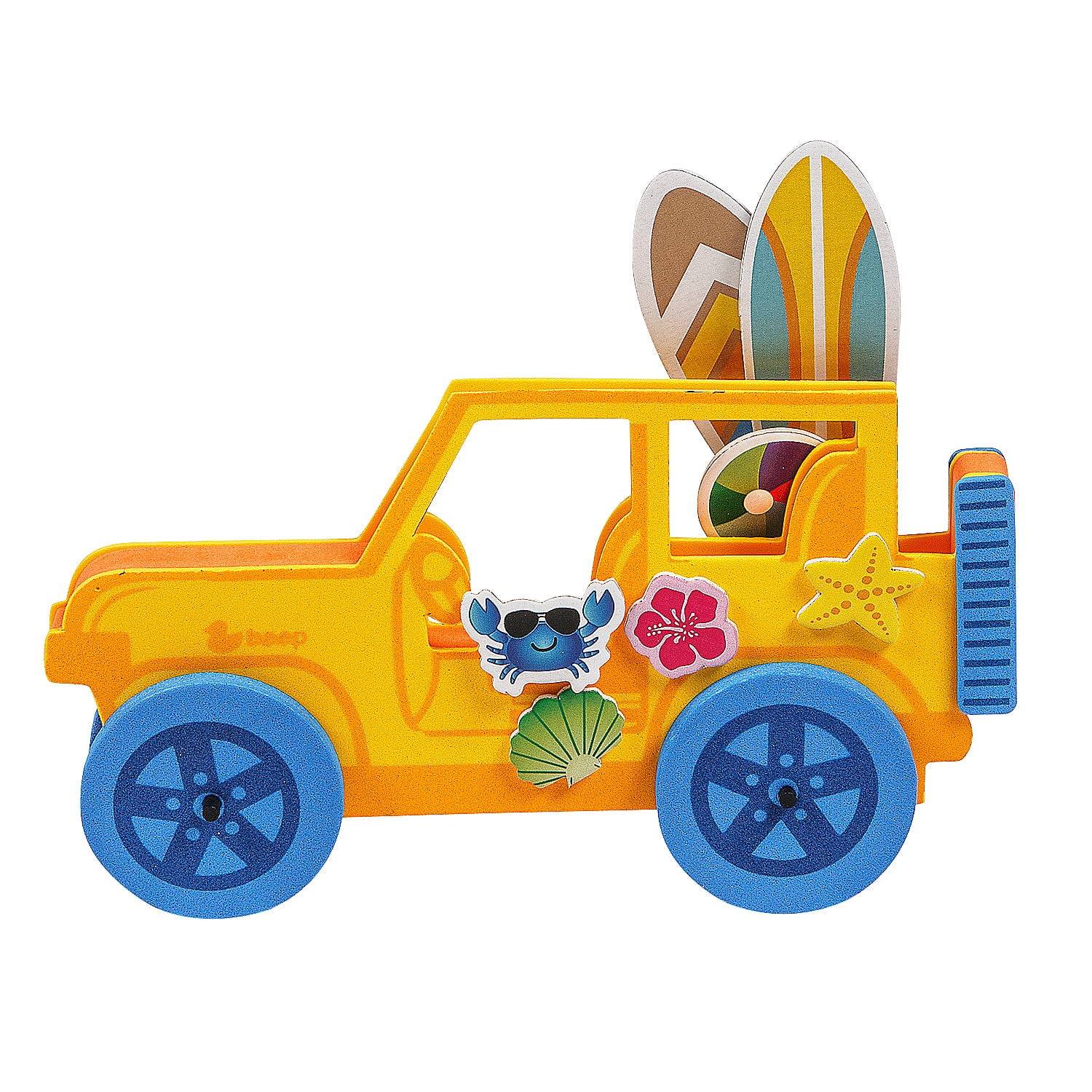 Fun Express 6 1/2" x 4 3/4" Summer Beach Vehicle Foam Craft Kit - Makes ...