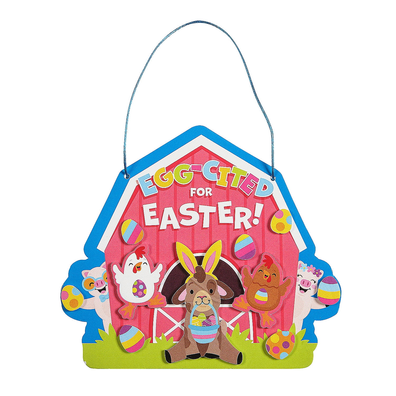 Fun Express 6 1/2" x 5 3/4" Easter Barnyard Animals Sign Craft Kit ...