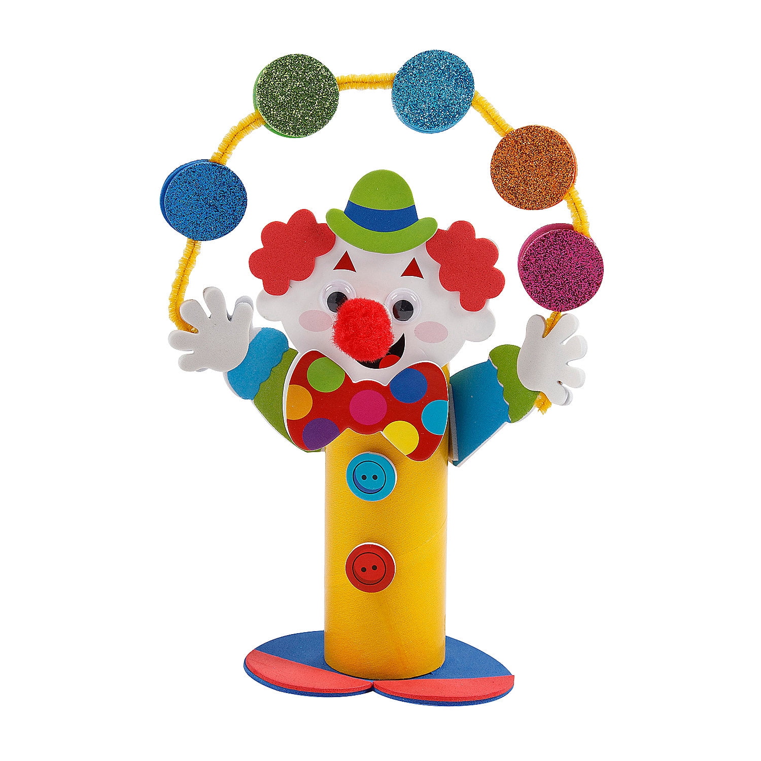 Fun Express 6 1/2" x 8 1/2" Multicolor Juggling Clown Craft Roll Craft ...
