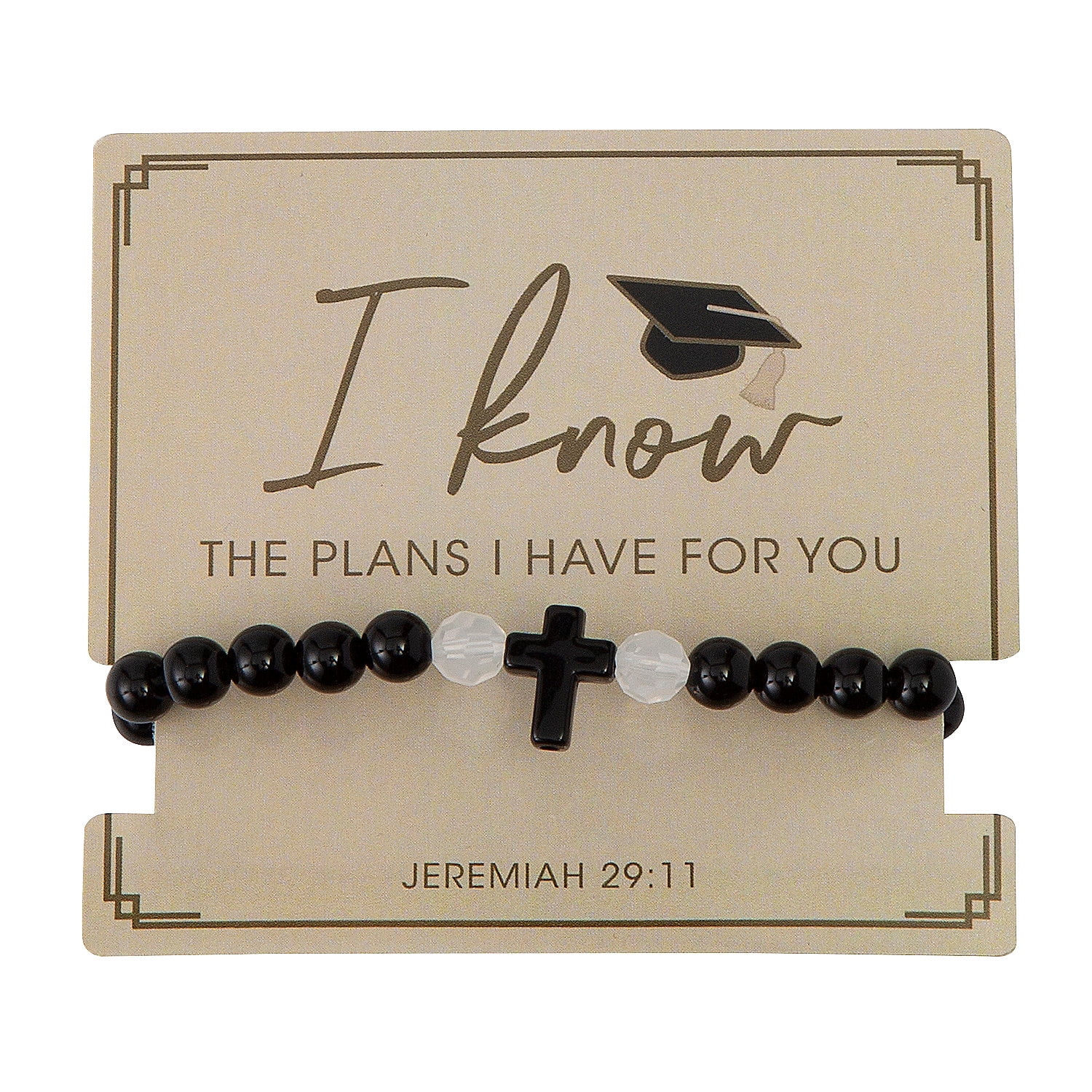 Fun Express 6 Pieces 2 3/4" Religious Graduation Cross Bracelets on ...
