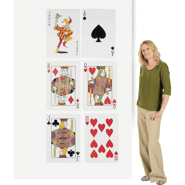 Fun Express 6 Pieces Playing Card Cutouts, Two feet Tall, Casino Night ...