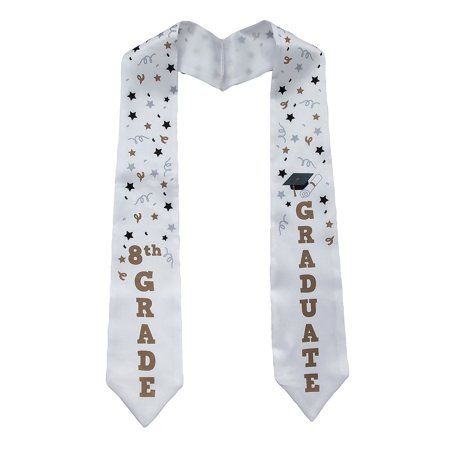 Fun Express 62" Kids Middle School 8th Grade Polyester Graduation Stole ...