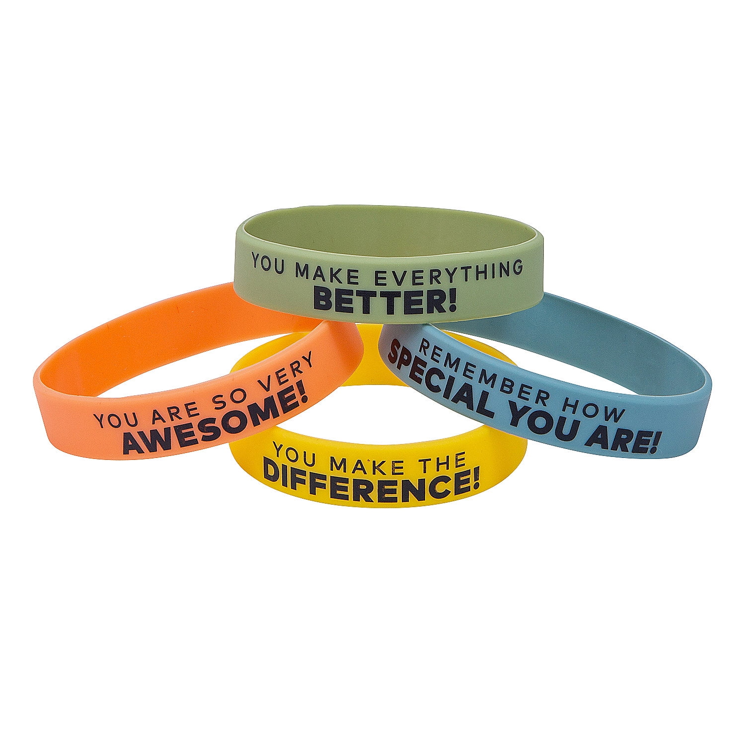 Fun Express 7 1/4" Appreciation Motivational Multicolor Rubber ...
