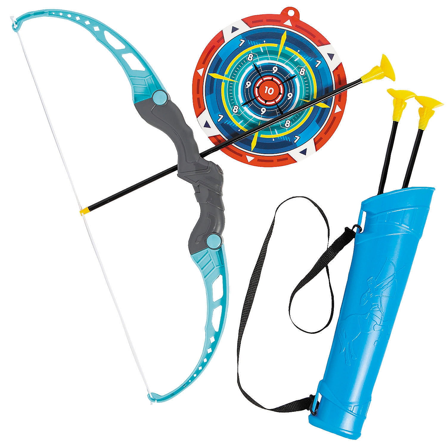Fun Express 7 3/4" x 21 1/4" Suction Cup Bow & Arrows Archery Set - 5 ...