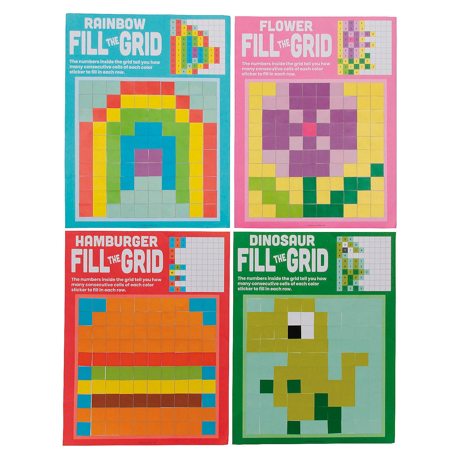 Fun Express 8 1/2" x 11" STEM Coding Sticker by Number Sheets for 24 ...