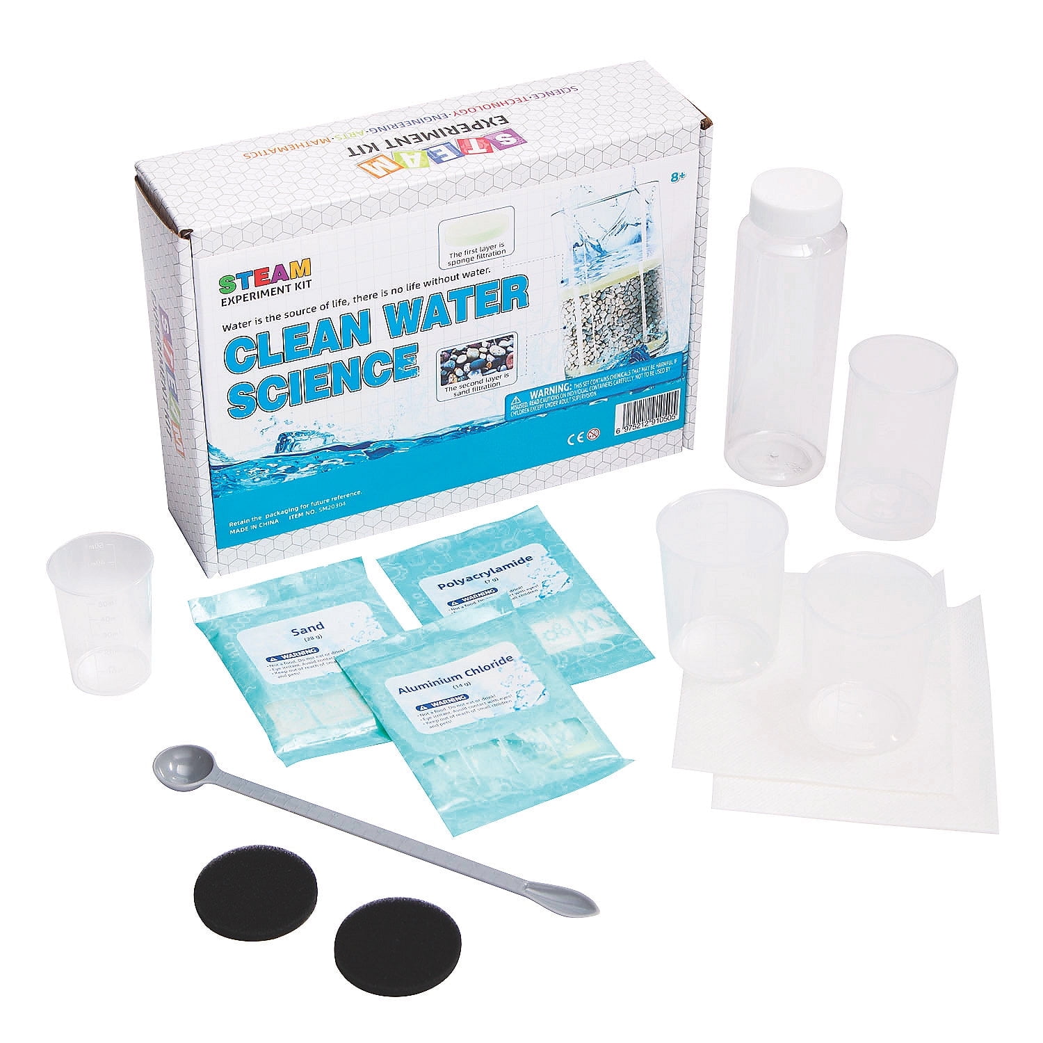 Fun Express 8 1/4" x 6 3/4" STEAM Clean Water Science Kit for Kids - 12 ...