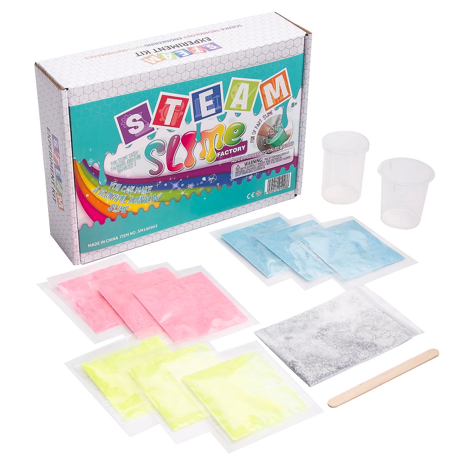 Fun Express 8 1/4" x 6 3/4" STEAM Slime Making Factory Science Lab Kit ...