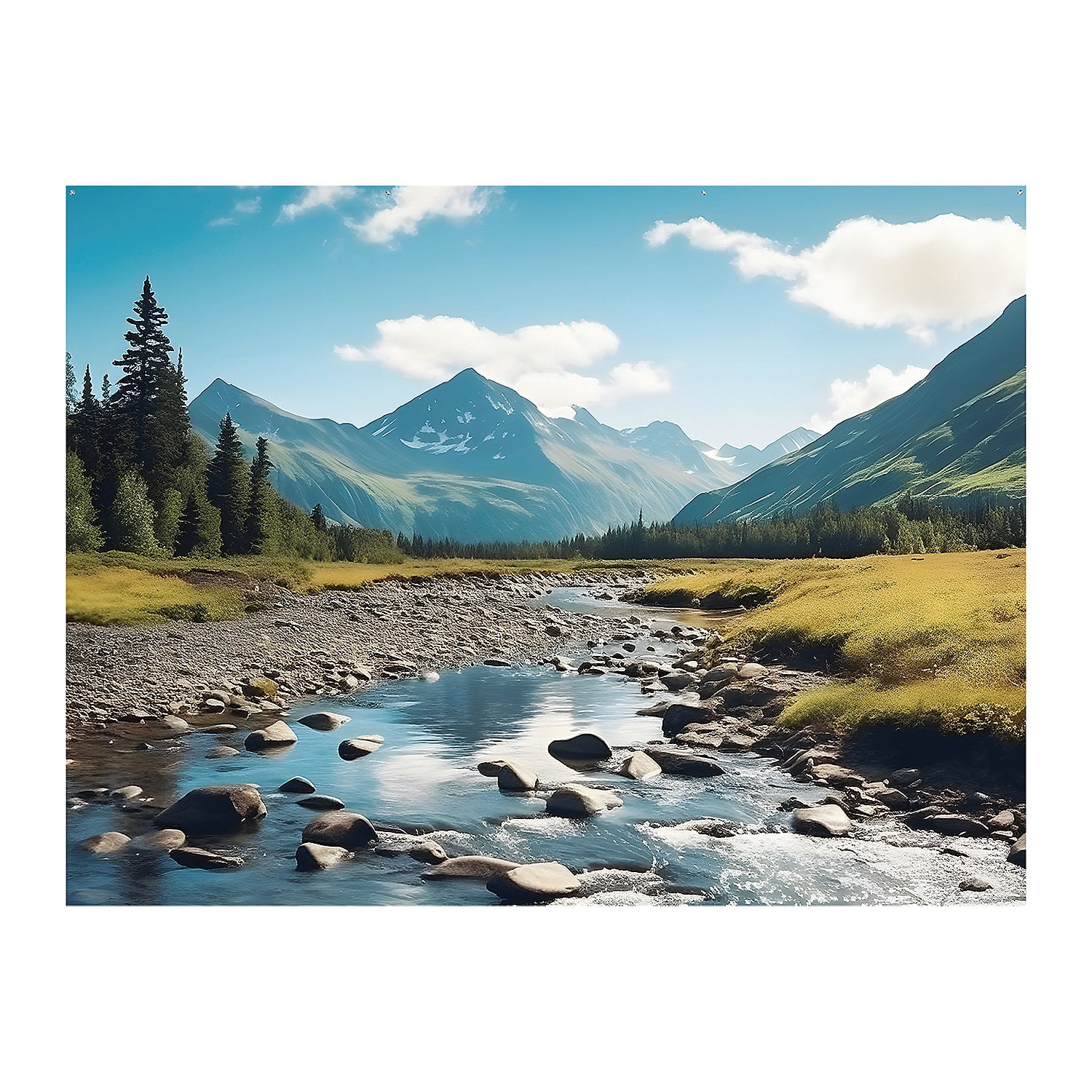 Fun Express 8 Ft. x 6 Ft. Great North VBS River Photo Booth Polyester ...