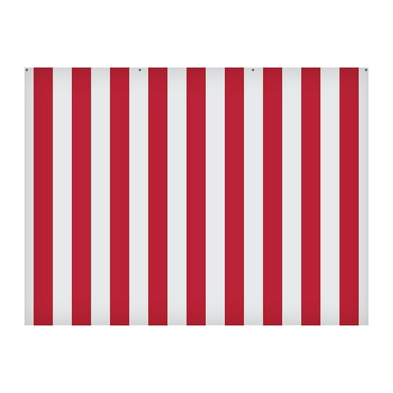 Fun Express 8 ft. x 6 ft. Red & White Striped Polyester Photobooth ...