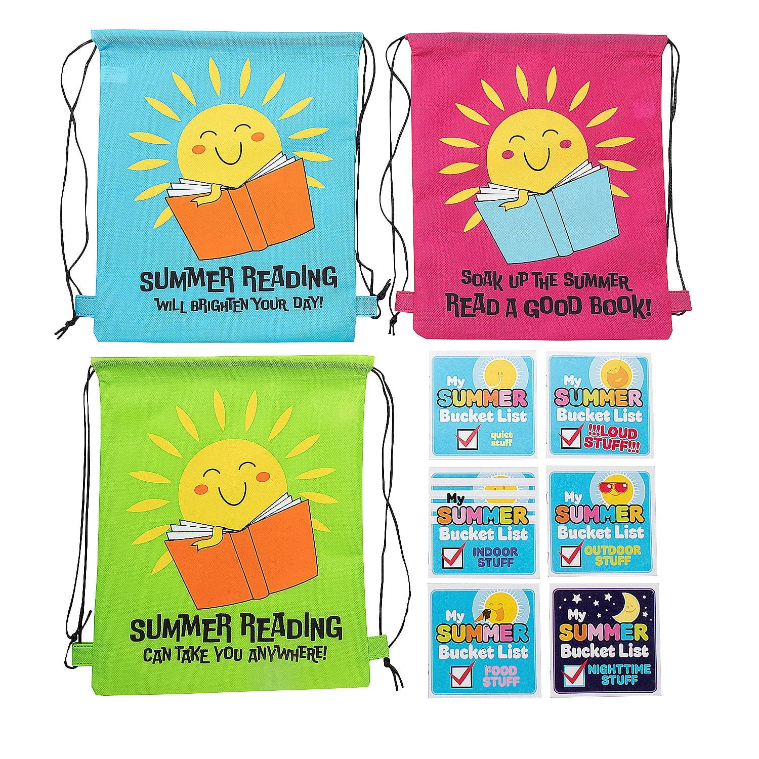 Fun Express 84 Pieces 12" x 15" Summer Bucket List Reading Set for 12 ...