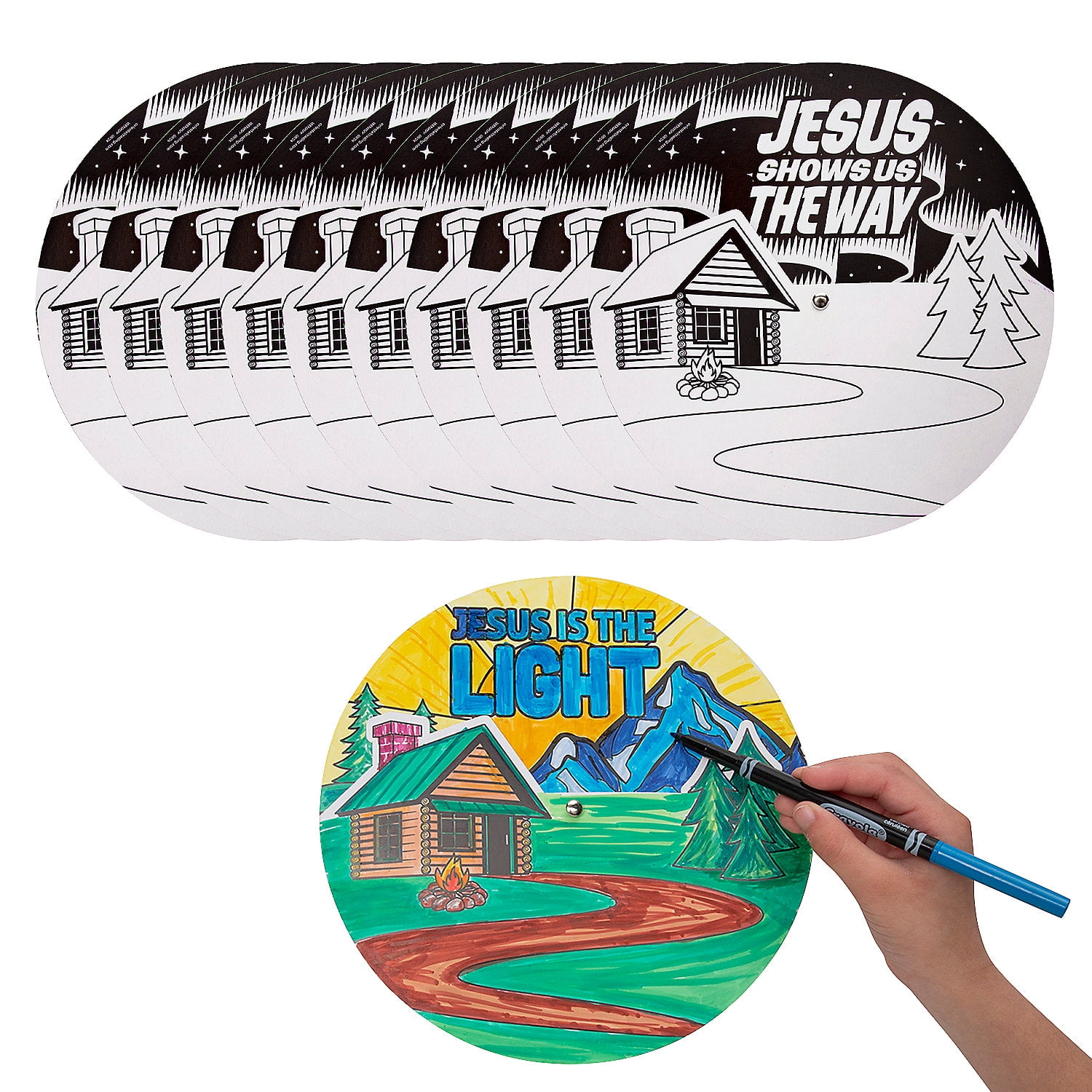 Fun Express 9" Color Your Own Great North VBS Jesus Shows the Way ...