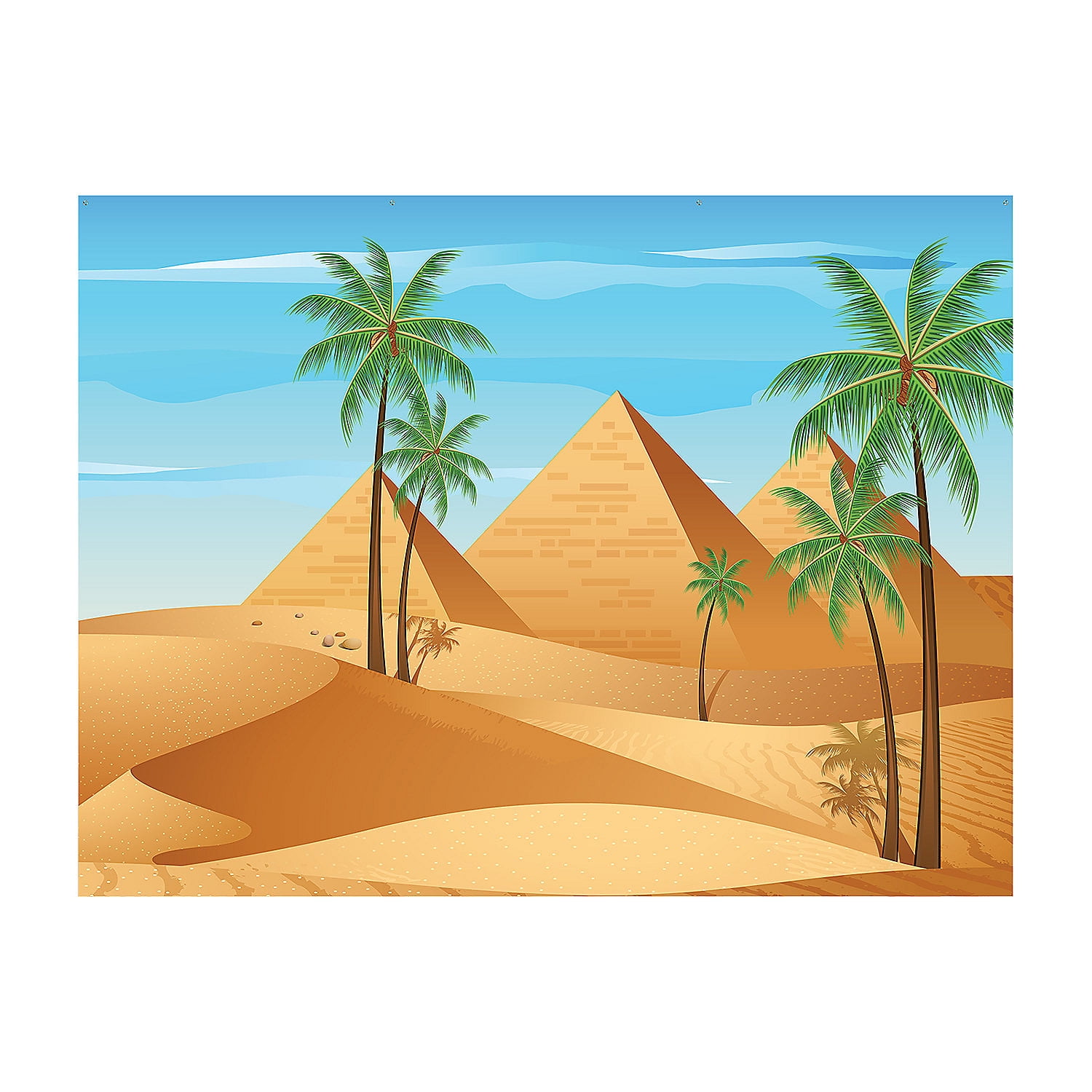 Fun Express 9 ft. x 6 ft. Egyptian VBS Desert & Pyramids Backdrop ...