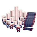 Fun Express 9 oz. Bulk 144 Pc. Patriotic Stars & Stripes Disposable ...