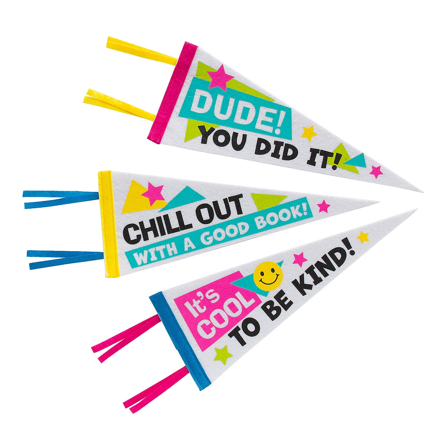 Fun Express 90s Party Pennants - 6 Pc - Walmart.com