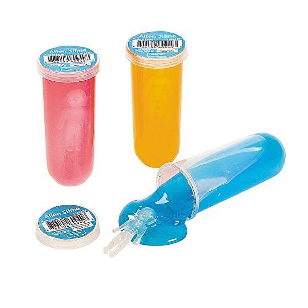 Fun Express Alien Test Tube Slime Party Favors - Glow-in-the-Dark ...