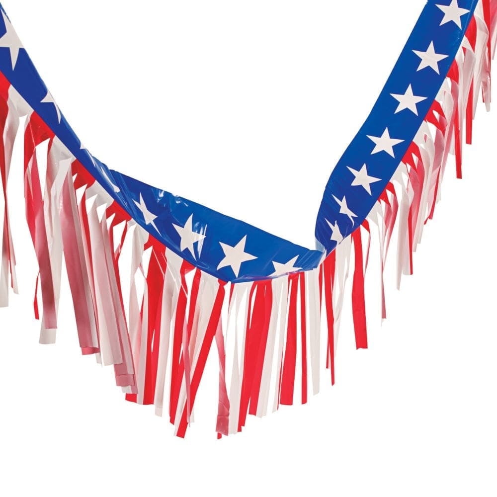 Fun Express American Flag Fringe for Fourth Of July Decorations ...