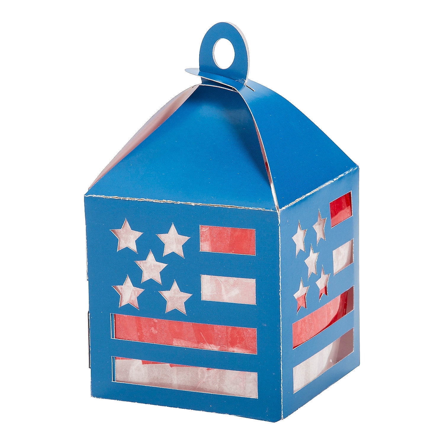 Fun Express American Flag Tissue Paper Lantern Craft Kit - Makes 12 ...