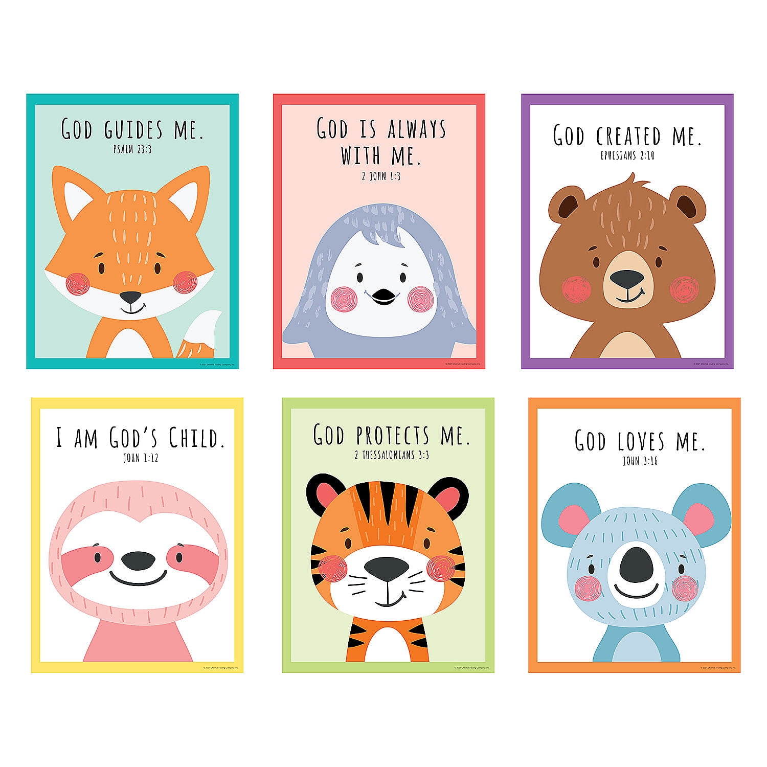 Fun Express Animal Bible Verse Posters - 6 Pieces - Walmart.com