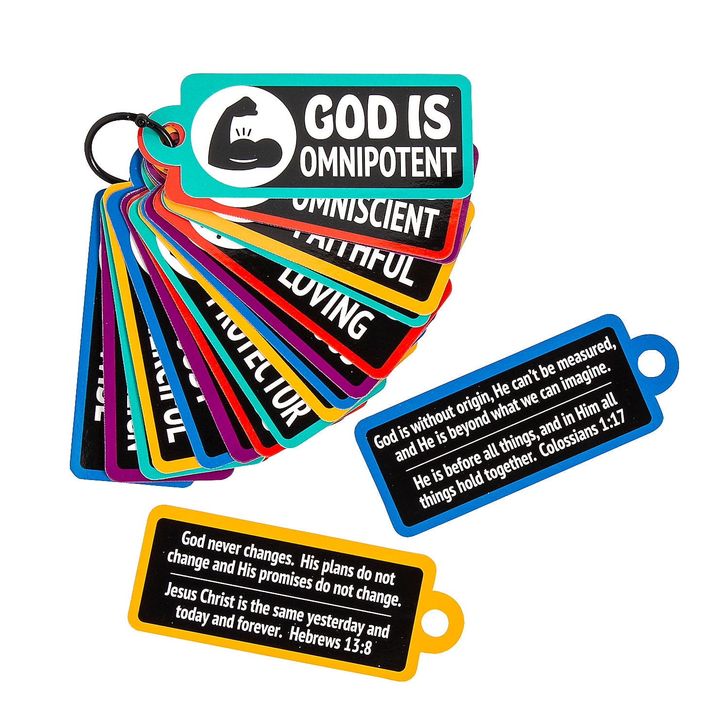 Fun Express Attributes of God Cards on a Ring - 12 Pc - Walmart.com