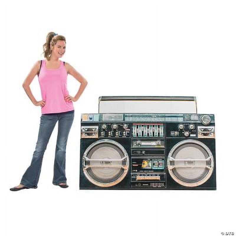 Fun Express Awesome 80's Boom Box Stand Up, Over 4 feet Long, I Love ...