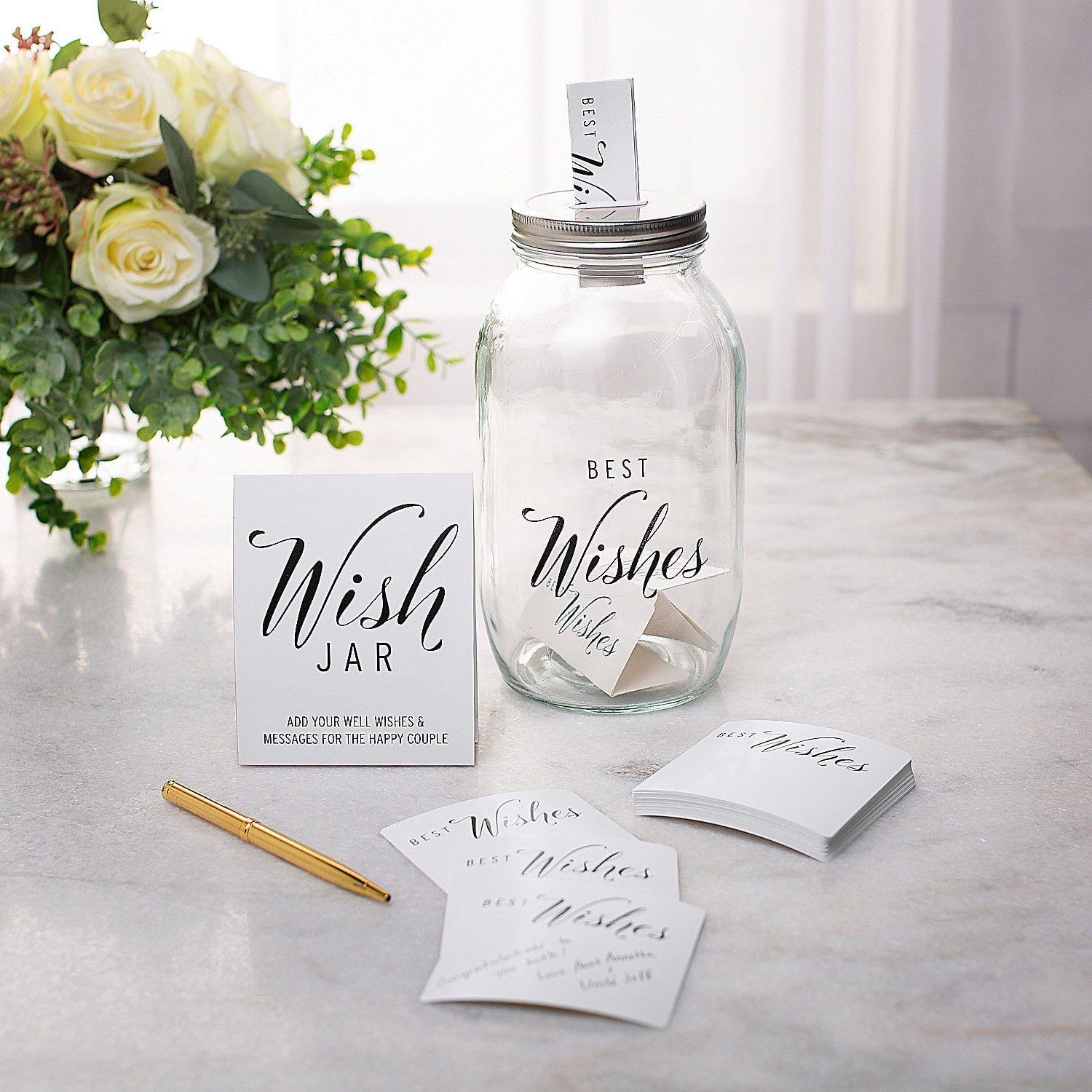 Fun Express Best Wishes Guest Book Jar Set - 102 Pc. - Walmart.com
