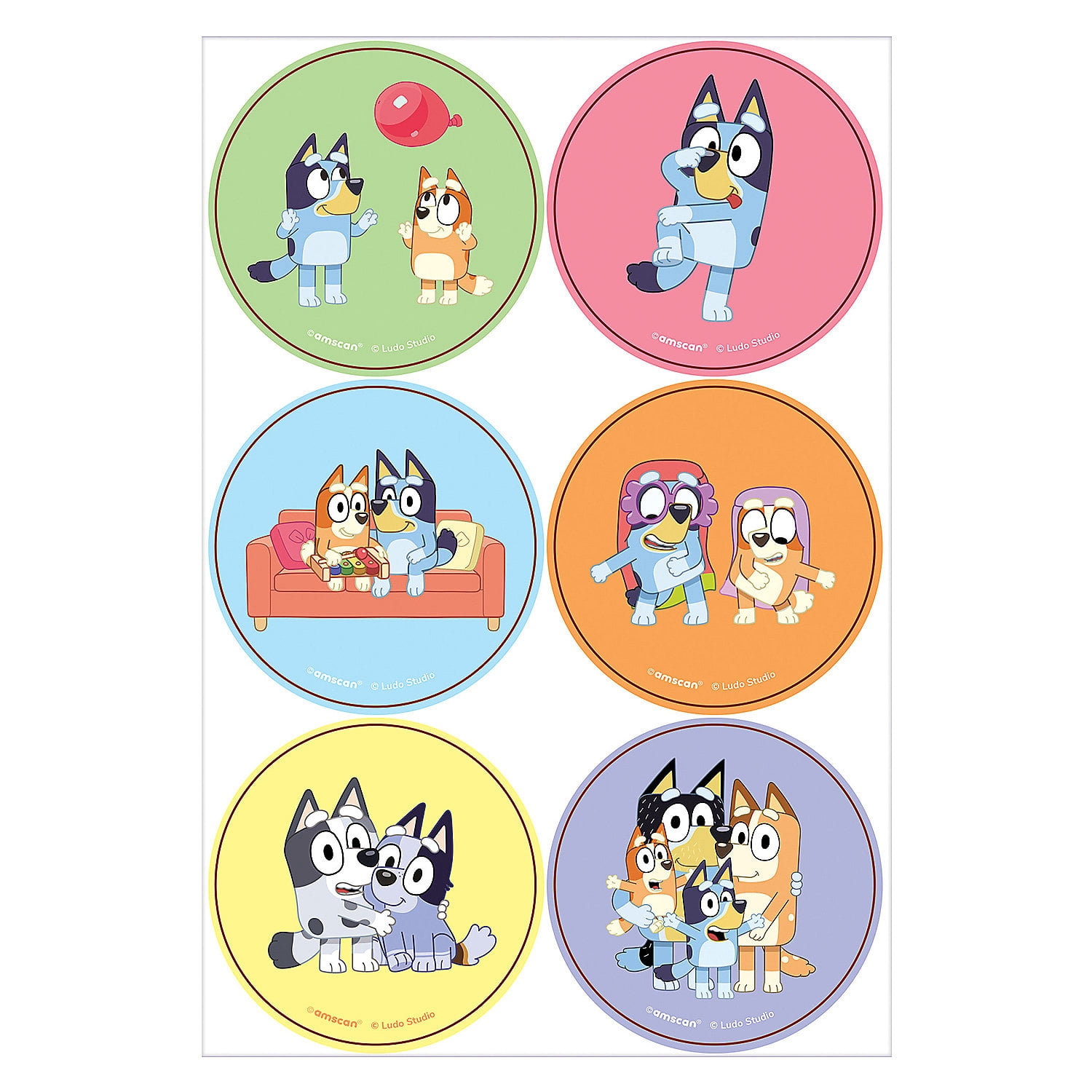 Fun Express Bluey Party Sticker Sheets - 4 Sheets - Walmart.com