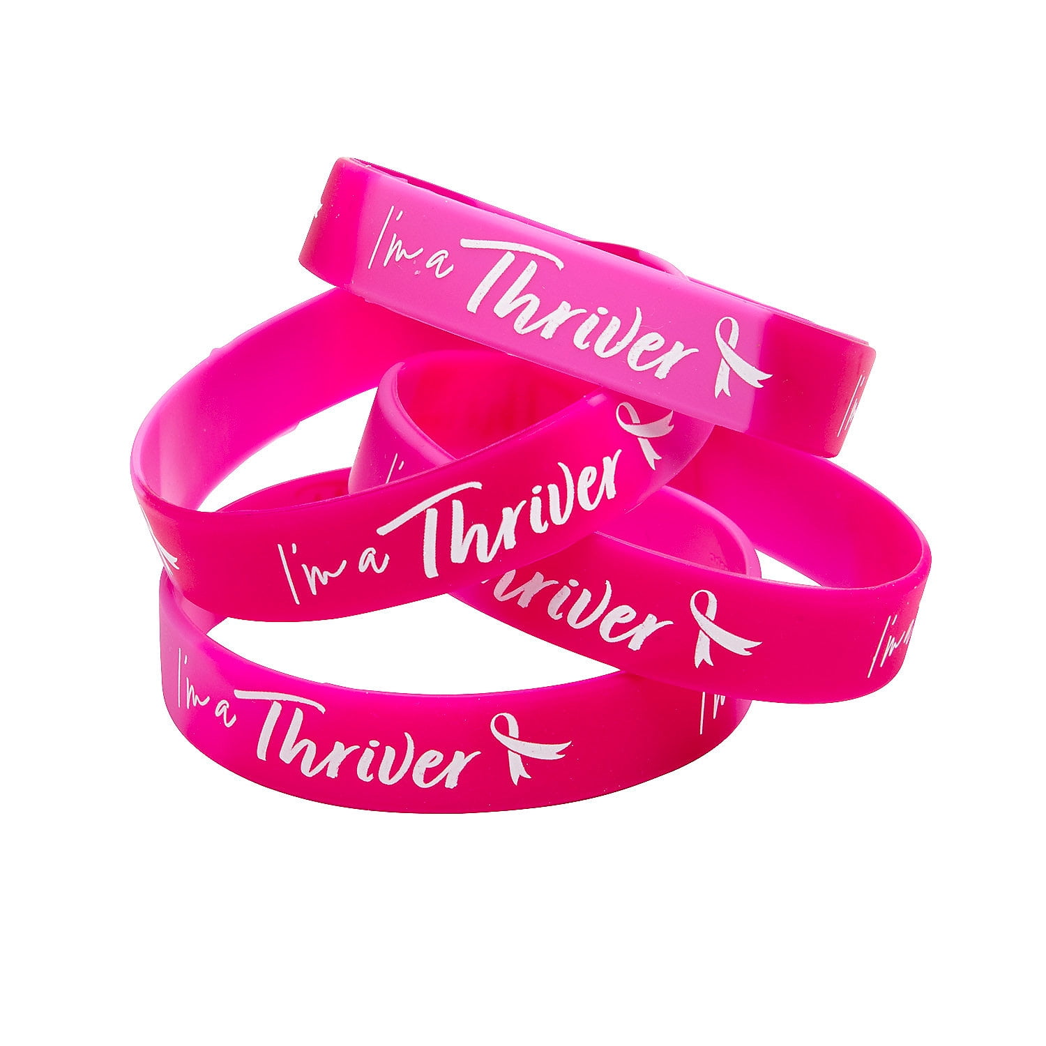 Fun Express Breast Cancer Thriver Watercolor Bracelets - 24 Piece - Walmart.com
