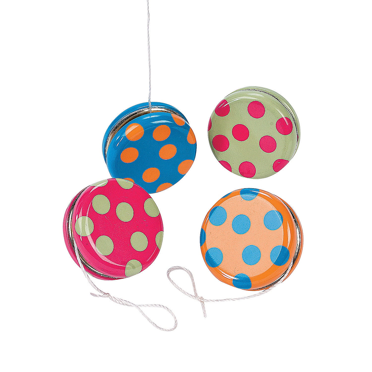 Fun Express - Bright Polka Dots Metal YO-Yos - Toys - Value Toys - Yo ...