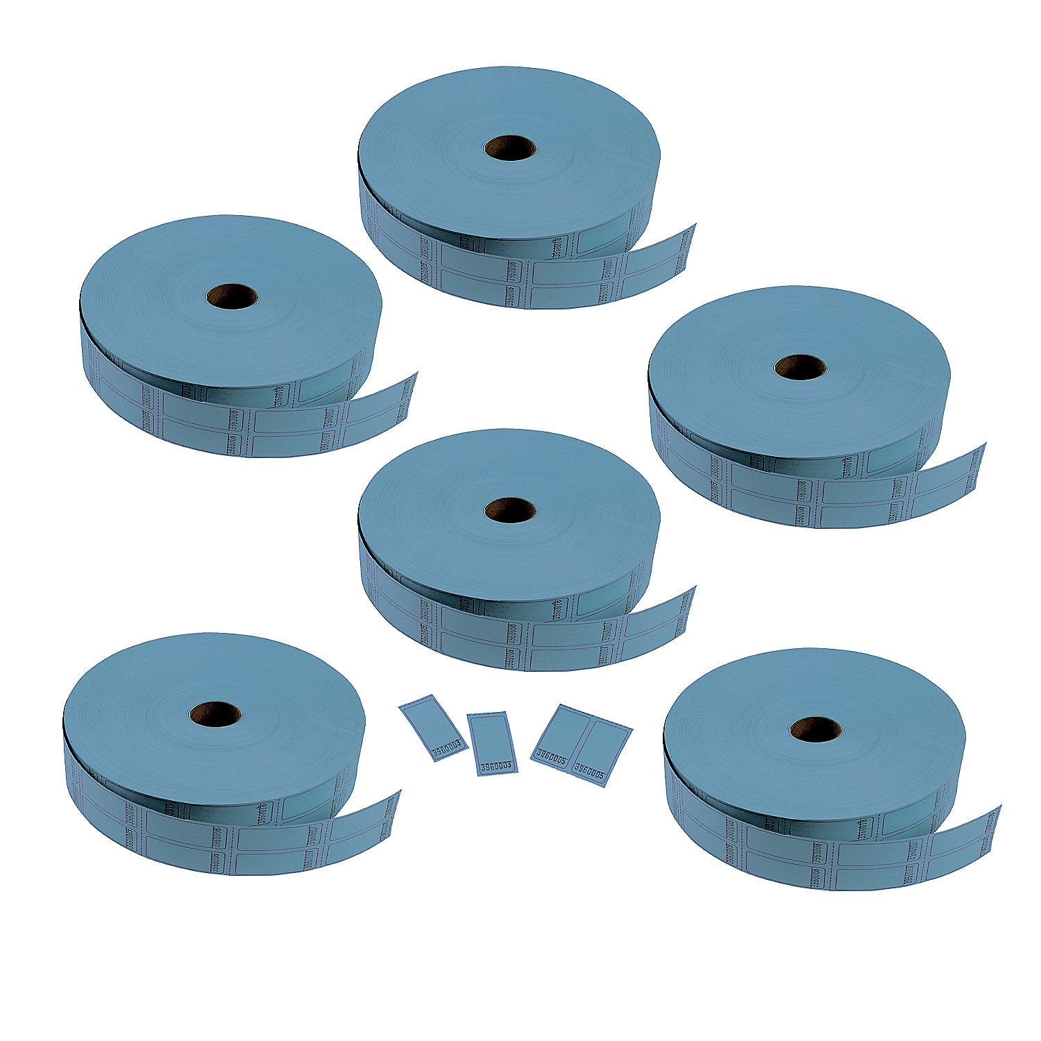 Fun Express Bulk 12,000 Pieces Blue Blank Double Roll Tickets - Walmart.com