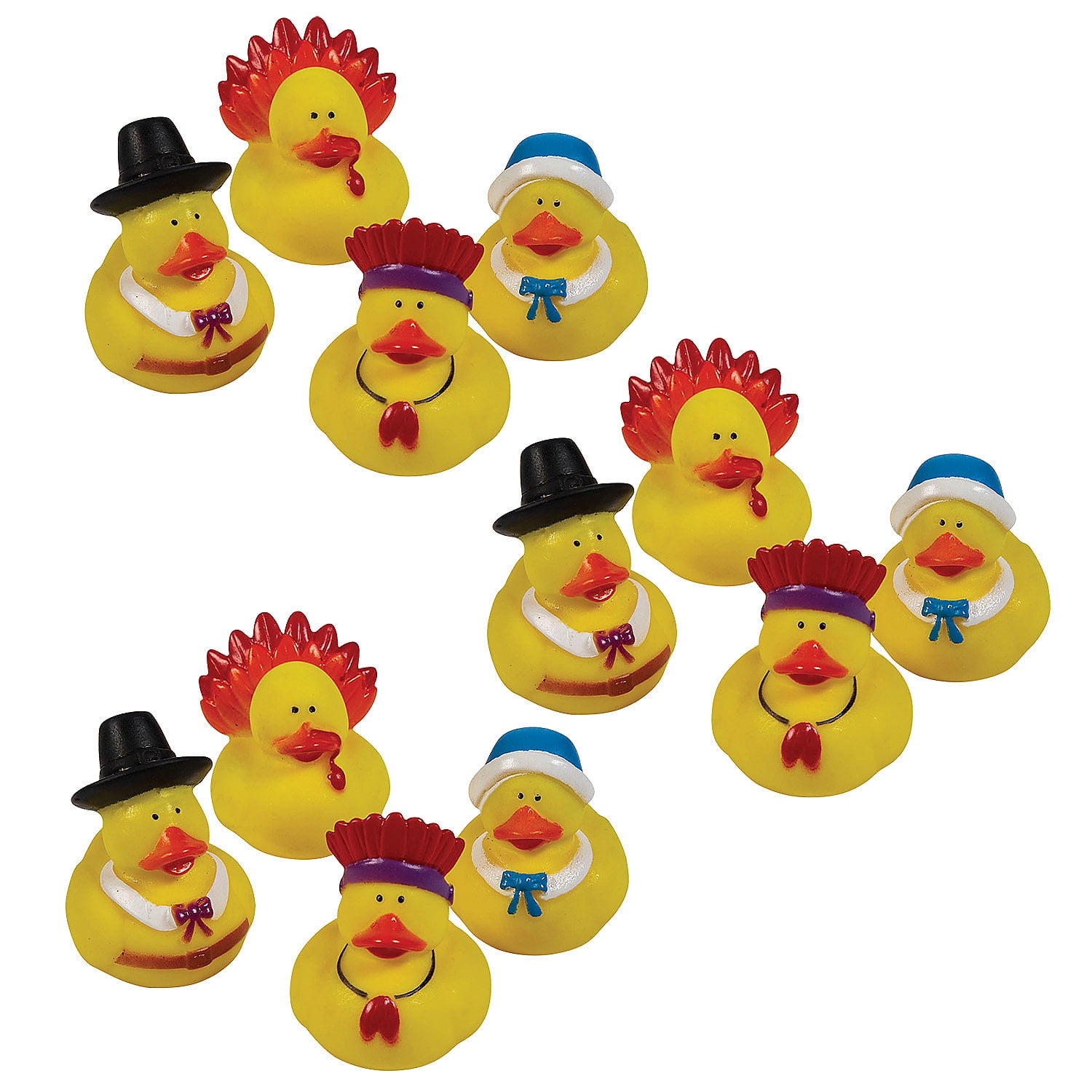 Fun Express Bulk 120 Pieces Thanksgiving Rubber Ducks - Walmart.com