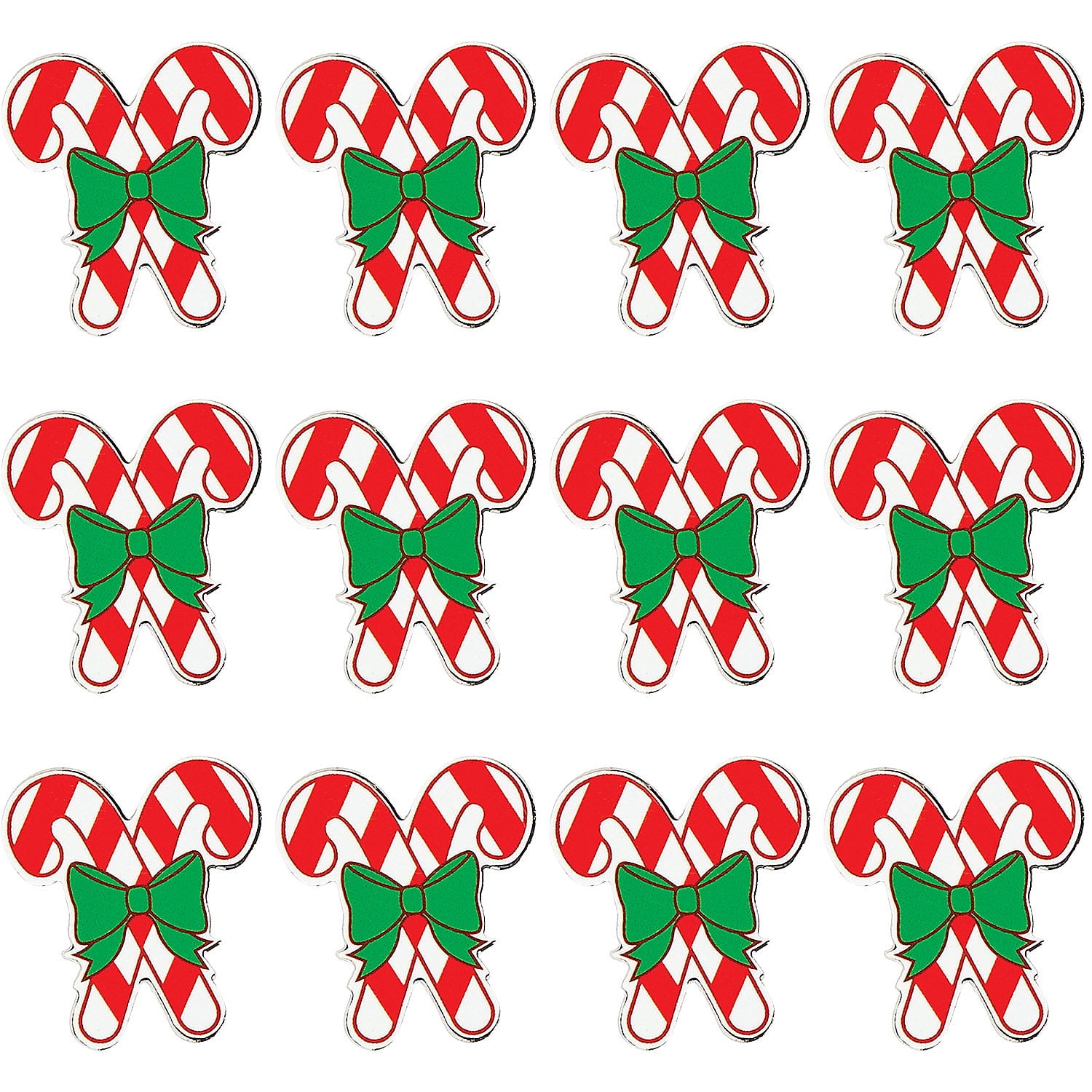Fun Express Bulk 144 Pieces Christmas Candy Cane Pins - Walmart.com