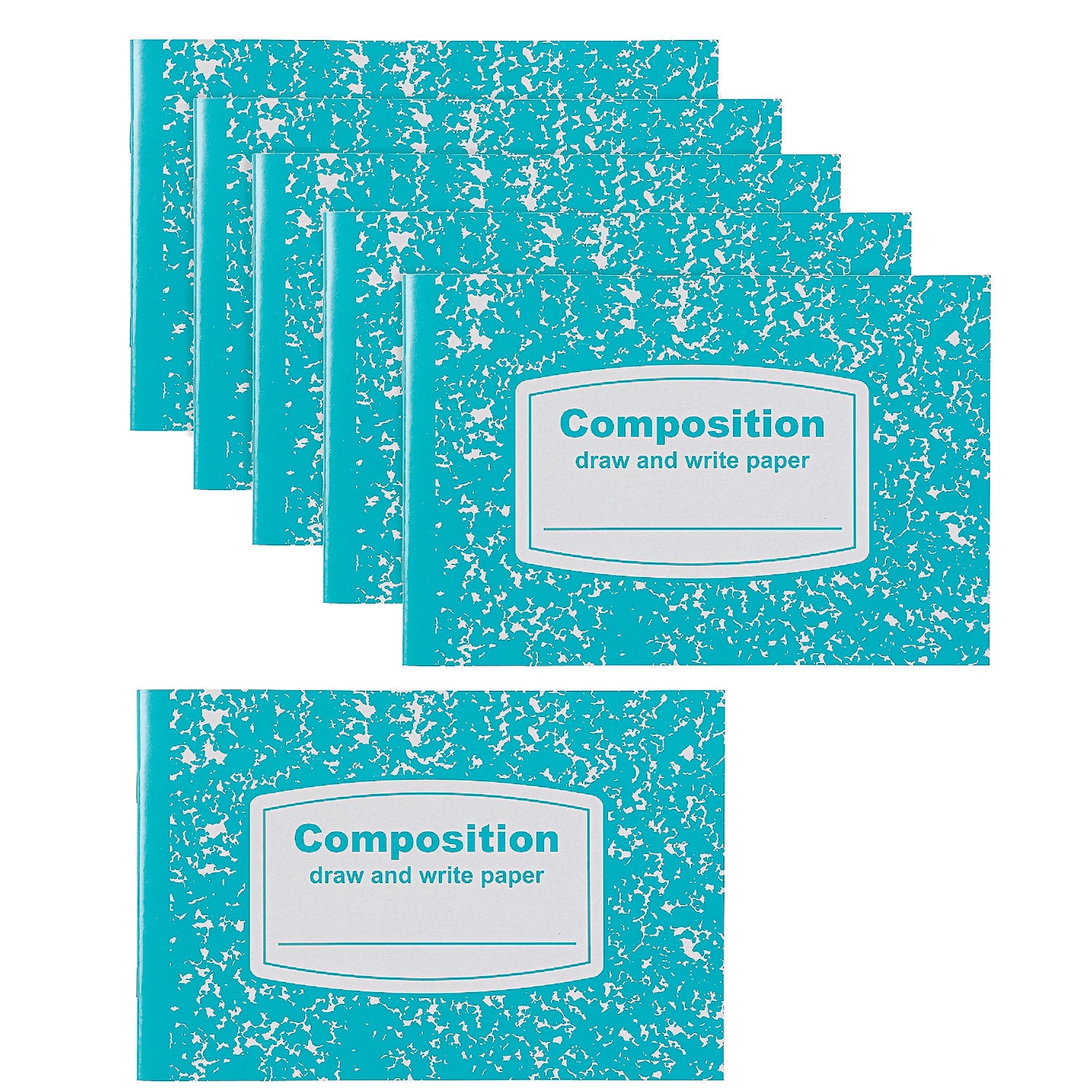 Fun Express Bulk 48 Pieces Draw & Write Half-Sized Composition Books ...